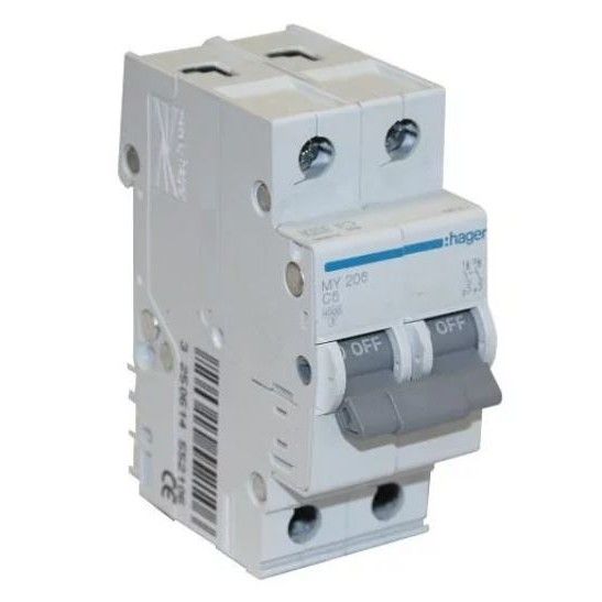 HAGER MY240E 40A 2P MINIATURE CIRCUIT BREAKER MCB 4.5KA | Lazada