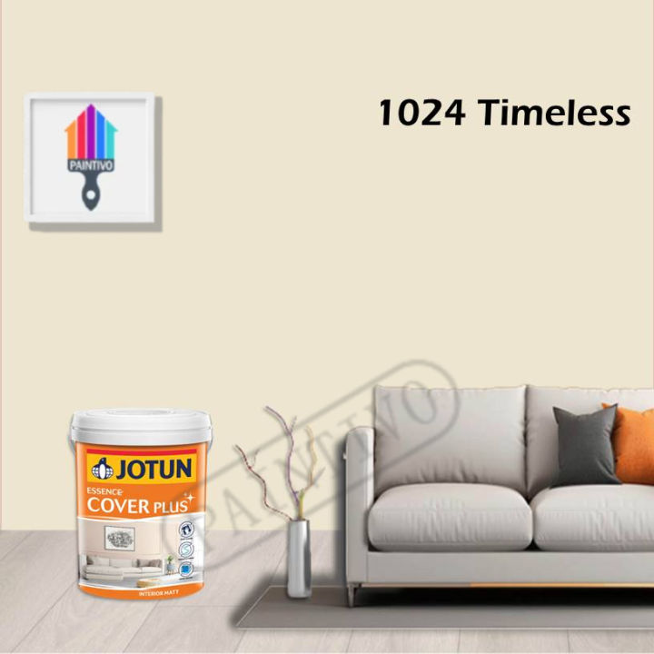 1024 Timeless 5L Jotun Essence Cover Plus Matt Grey Colour Interior Wall Paint Easy Wash Cat ...