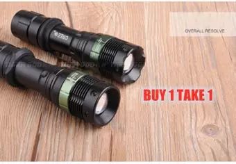 （BUY 1 TAKE 1） CREE 8000lumens zoomable Police rechargeable flashlight ...