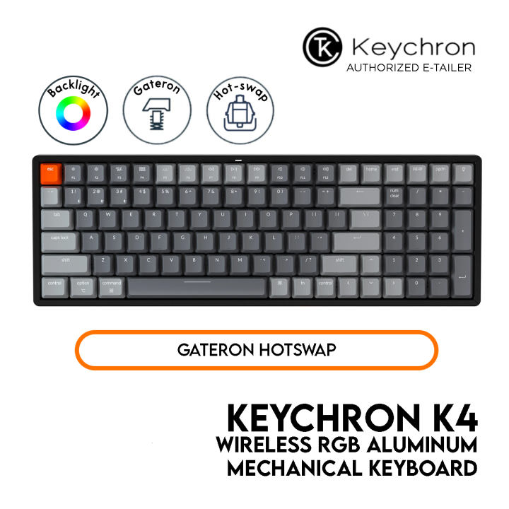 Keychron K4 Mechanical Keyboard (96% Layout, Wired/Bluetooth, RGB ...