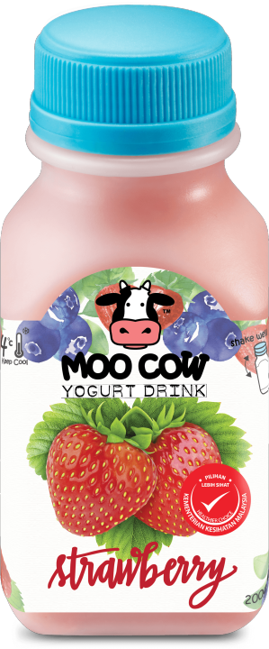 Moo Cow Strawberry Yogurt Drink 24x bottle 200g *** | Lazada