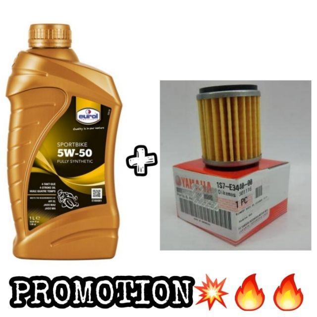 PROMOTIONEUROL 5w-50 + oil filter yamaha | Lazada