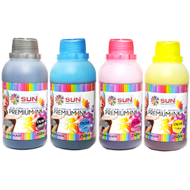 SUN Tinta Canon-HP Premium Ink NFI 250 ml - Set 4 Warna | Lazada Indonesia