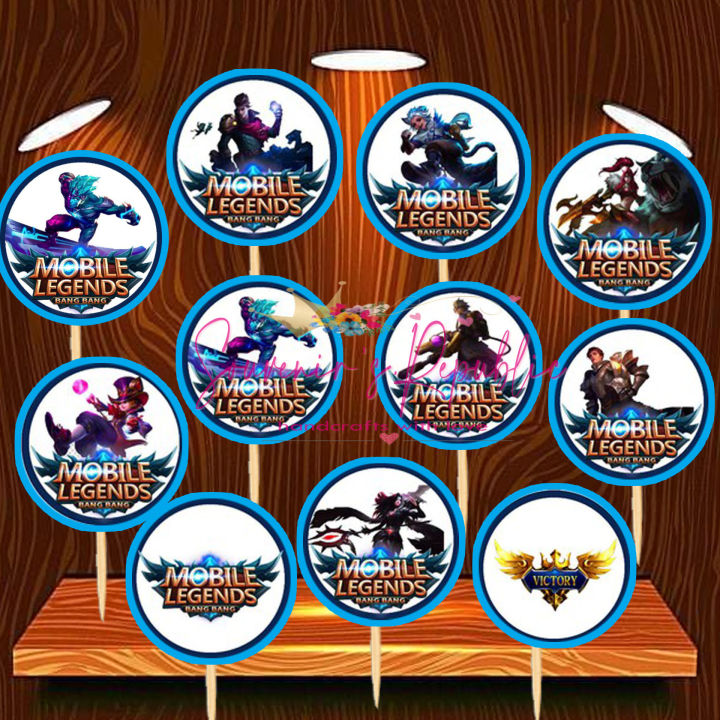 Mobile Legend Bilog Cupcake Topper 24 pcs | Lazada PH