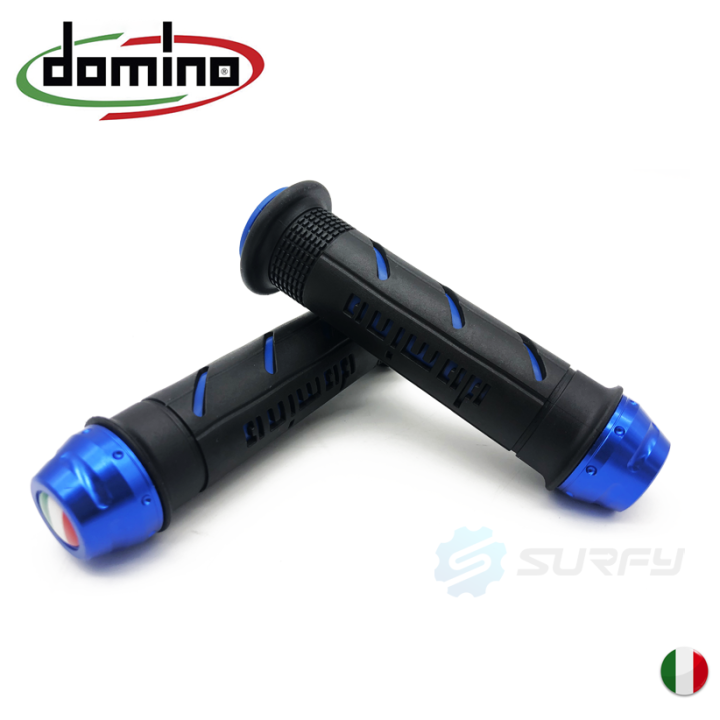 DOMINO Handle Grip with Alloy Bar End CNC Quality V2 [ Blue ] Surfy ...
