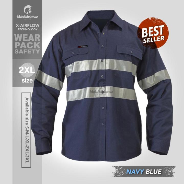 WEARPACK SAFETY - UK XXL/2XL - NAVY BLUE / BIRU DONGKER BAJU SERAGAM ...