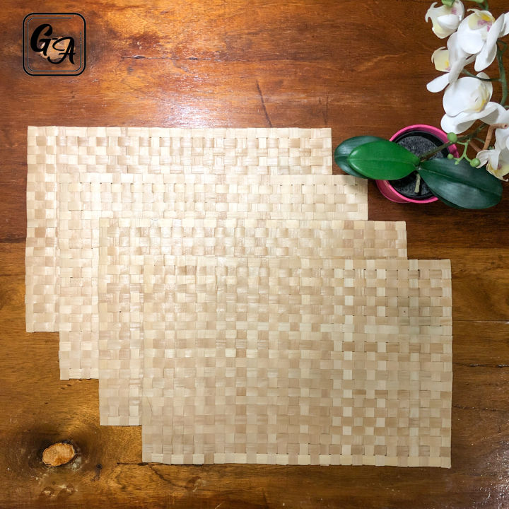 Rectangular Buri Placemat - 1 piece - 4 pcs - 6 pcs | Lazada PH