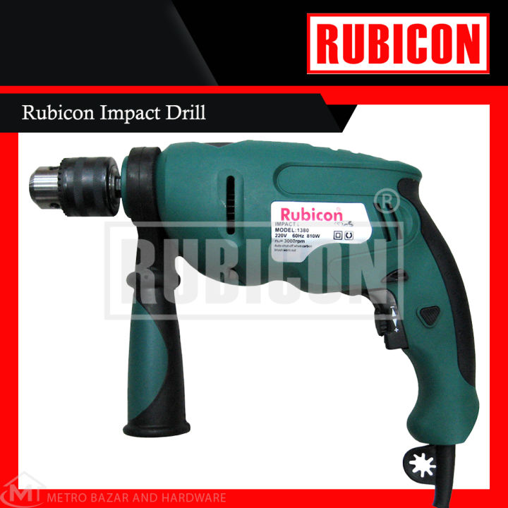 Rubicon Impact Drill #1380-13mm (1/2", 810W) With Case and Accessories ...