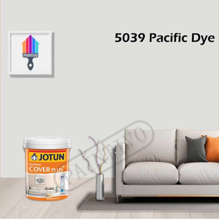 5039 Pacific Dye 1L Jotun Essence Cover Plus Matt Grey Colour Interior ...