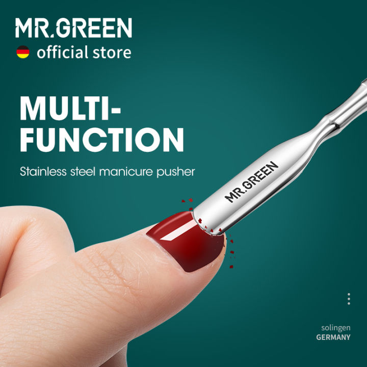 MR.GREEN Cuticle Pusher Double Ended Manicure Tool Nail Dirt Cleaner ...