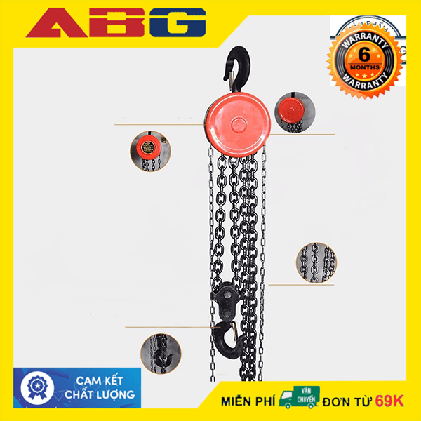 PaLang Kéo Tay ABG HSZ 3T-3M - Ba Lăng Xích Giúp Nâng Hạ Hàng Hoá Trong Nhà Xưởng, Công Nghiệp ...