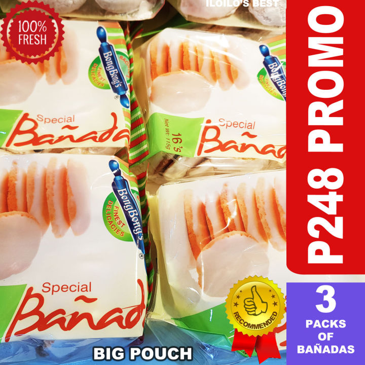 BongBong's Bañadas 3 Pack Bacolod Pasalubong Products Cookies Iloilo ...