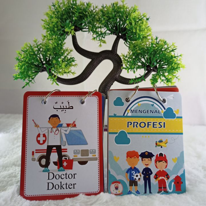 Flash Card Kartu Mainan Edukasi Anak Lengkap Flashcard Mengenal Profesi ...
