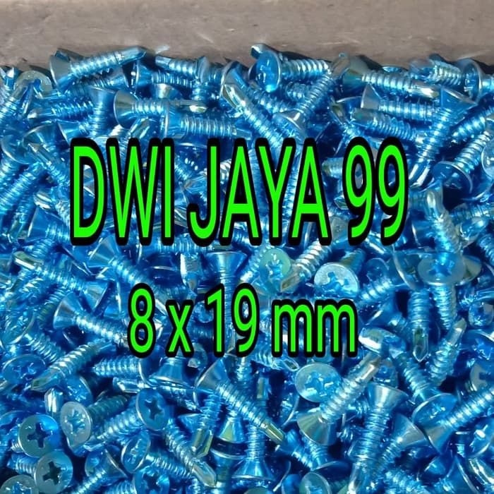 200 pcs sekrup sds 8x19 screw drilling fh jf roofing bajaringan ...