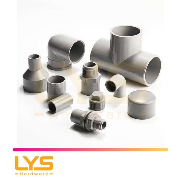 [LYShardware] 40mm (1-1/2 INCH) PVC Pipe Fitting Connector - Socket ...
