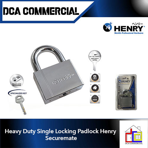 HENRY Heavy Duty Single Locking Padlock Henry Securemate | Lazada PH