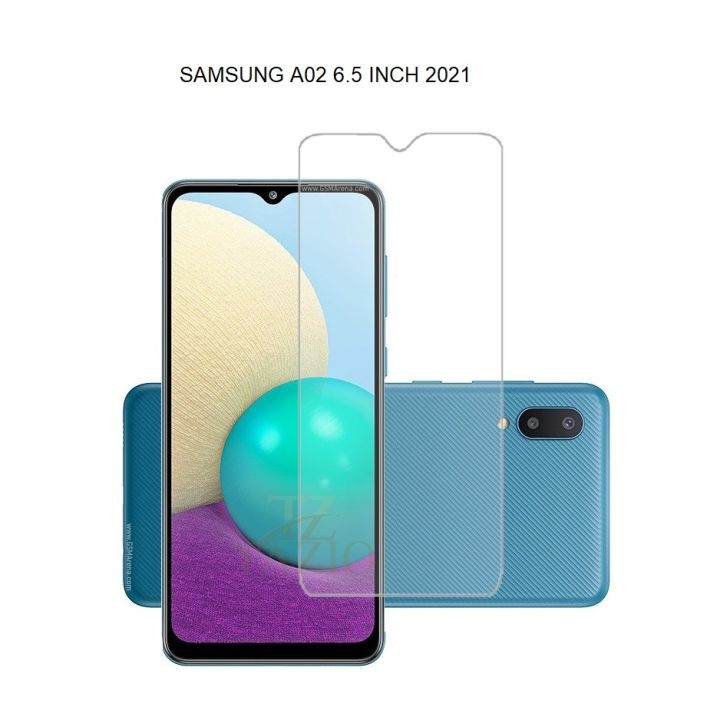 TAZIO Tempered Glass SAMSUNG A02 6.5 inch Screen Protector Anti Gores ...