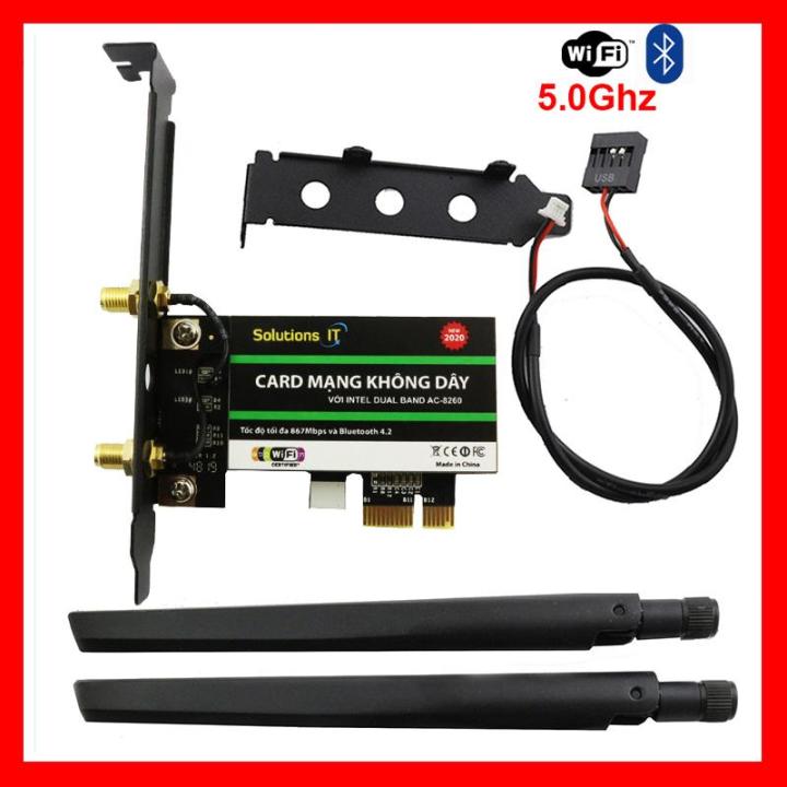 Card Wifi Intel AC3165 AC7260 AC8260 AC9260 AX200 cổng PCI-e cho máy ...