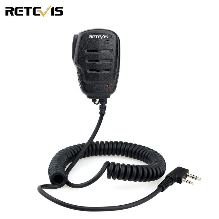 Retevis H-777 Walkie Talkies Mic 2 Pin Shoulder Speaker Mic for Kenwod ...