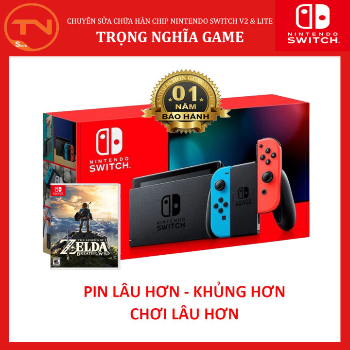 Máy Chơi Game Nintendo Switch New Model Aeon Blue and Neon Red Joy‑Con ...