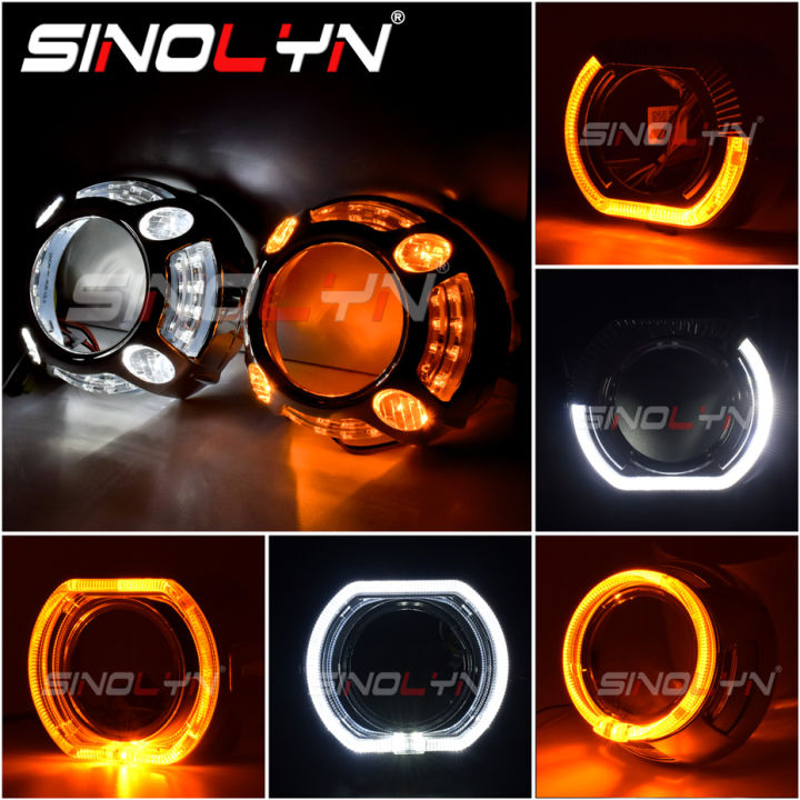 LED Angel Eyes Halo Turn Signal Switchback Shrouds Bezels For 3.0 ...