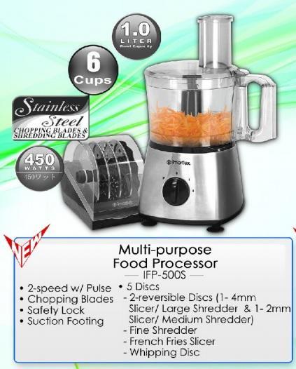 LIFETIME SERVICE WARRANTY Imarflex Food Processor IFP-500S 1L (PLEASE ...