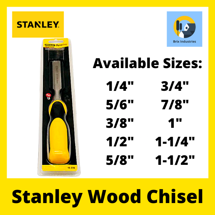 Stanley Dynagrip Wood Chisel 1/4" 3/8" 1/2" 5/8" 1-1/4" 1-1/2" 16-273 ...