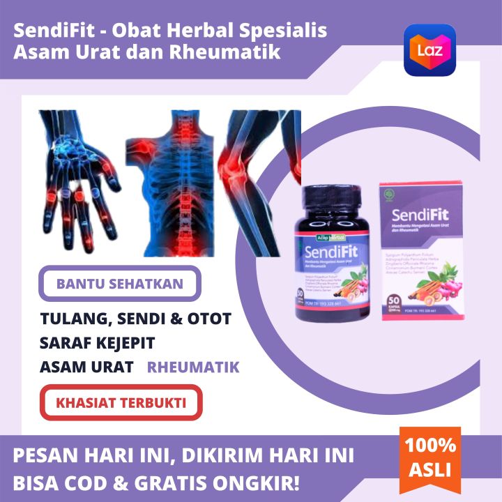 Obat Herbal Spesialis Rematik SendiFit Acep Herbal 50 Kapsul ...
