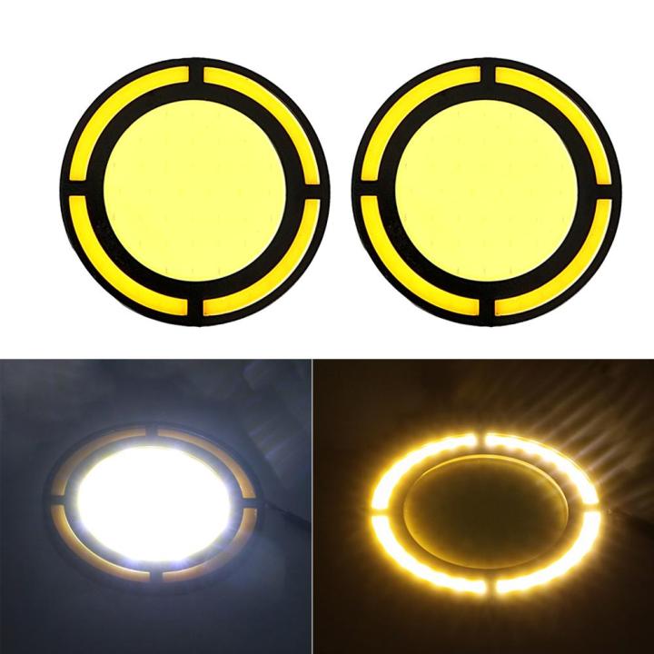 1 pair Car LED Turn Indicator Daytime Running Light Round Shape 2 in 1 ...