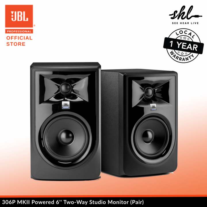 JBL PROFESSIONAL 306P MkII Powered 6" Two-Way Studio Monitor (Pair) | Lazada Singapore