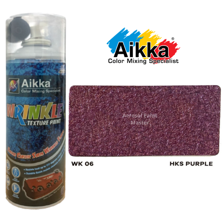 Wrinkle Texture Aerosol Spray Paint AIkka (WK06 HKS Purple) 370g for ...