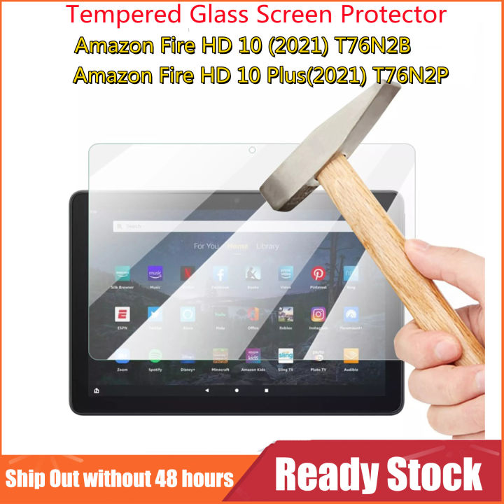 Tempered Glass Screen Protector for Amazon Fire HD 10 (2021) 10.1 ...
