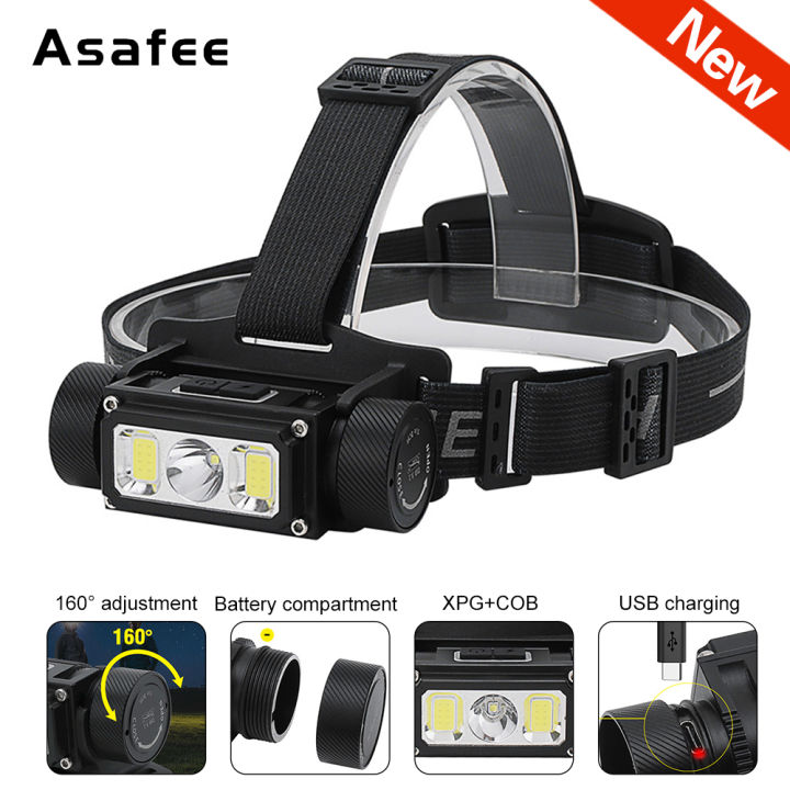 Asafee B40 500LM XPG2 +COB LED white light Powerful Ultra Bright Headlight Outdoor Camping ...