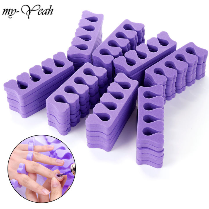 myyeah 10/50/100Pcs/set Nail Art Foam Sponge Finger Toe Separators ...