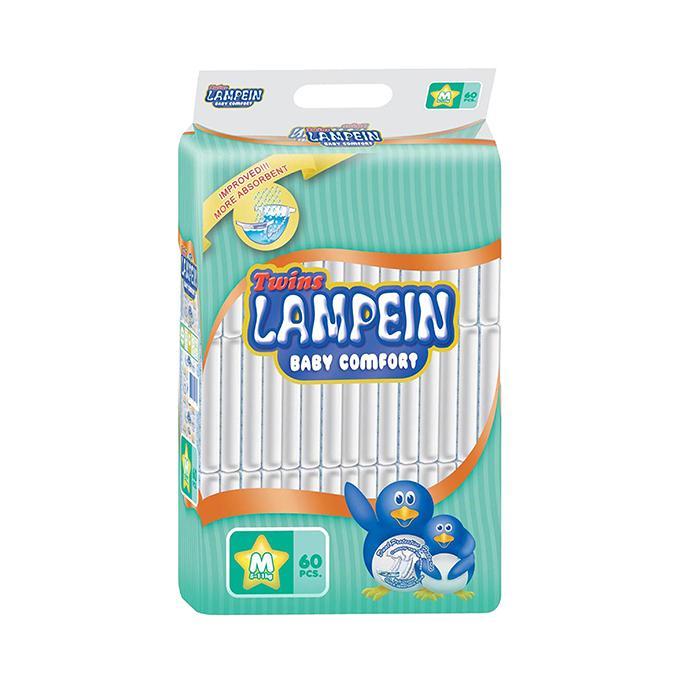 Twins Lampein Baby Comfort Jumbo Pack Diapers Medium (5-11kg) 60s + 6 ...