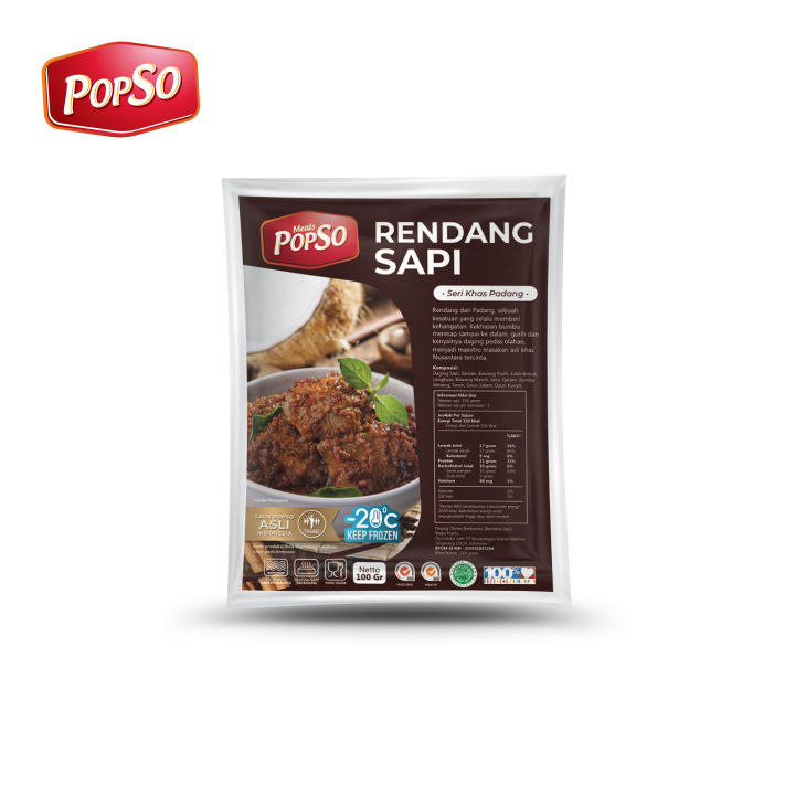 PopSo Rendang Sapi Personal Pack - 250 Gram | Lazada Indonesia