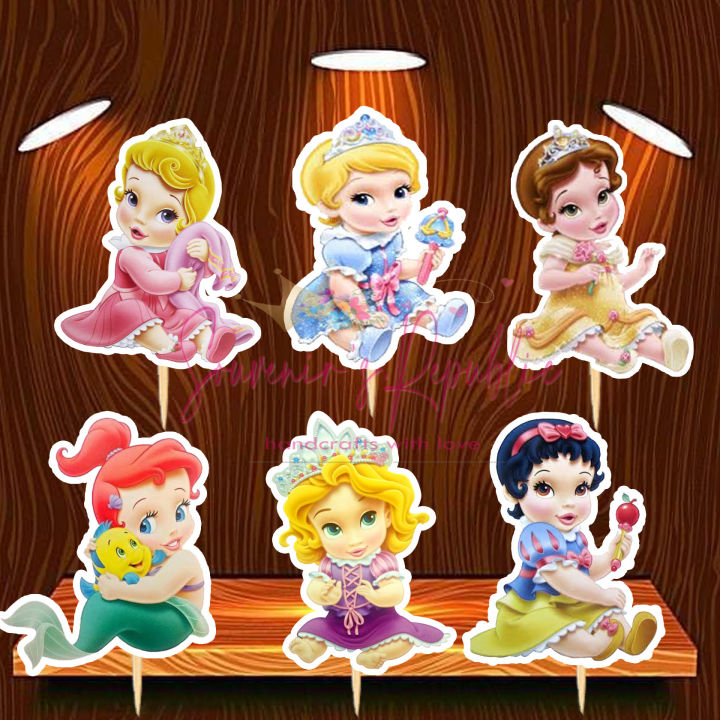 Baby Disneyy Princess Cupcake Topper 12 pcs | Lazada PH