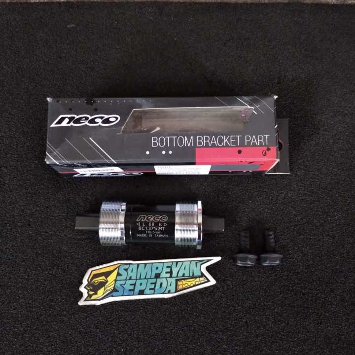 BB 110 Neco Bottom Bracket As Tengah Bearing Sepeda Panjang 110mm ...