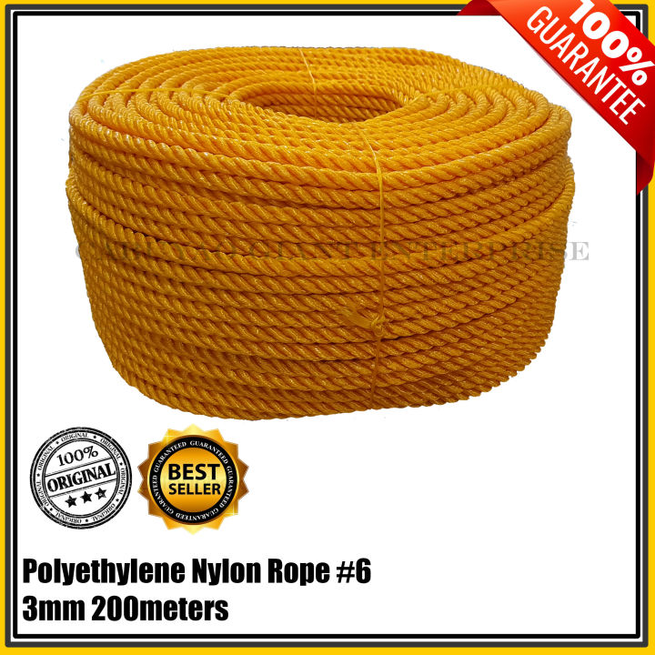 Polyethylene Nylon Rope #6 (3mm) 200meters long | Lazada PH