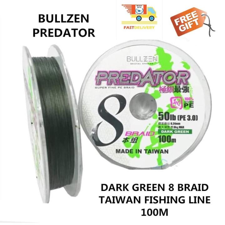 Bullzen Predator Hyper PE 8 Braid Line Dark Green 100M | Lazada