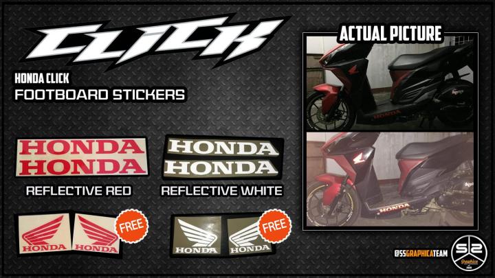 Honda Click - Footboard Stickers | Lazada PH