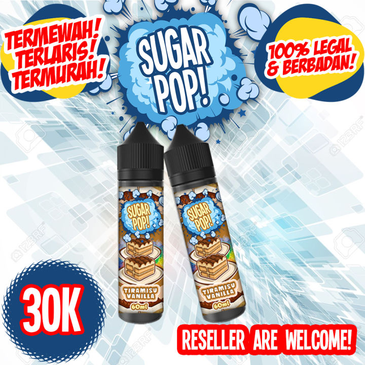 LIQUIDE VAPE SUGAR POP/ FREEBASE 60ML 0Mg/ PILIHAN RASA BANYAK SILAHKAN ...