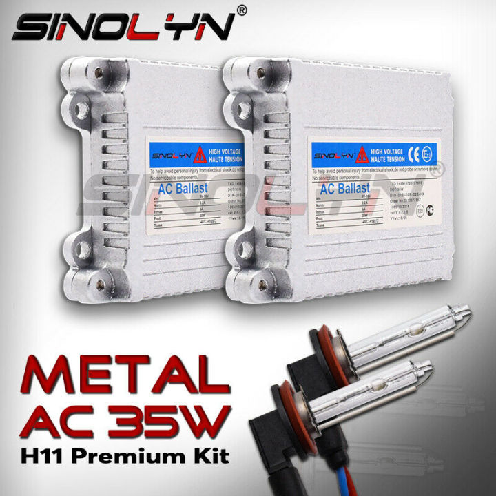 Sinolyn 12V 35W AC Premium H11 HID Xenon Conversion Kit For Fog Lights ...