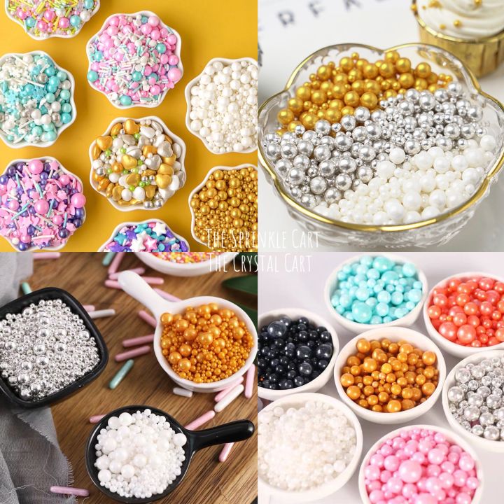 Edible Sprinkles Dragees 50grams for Cake Decoration Themed Birthday Valentines | Lazada PH