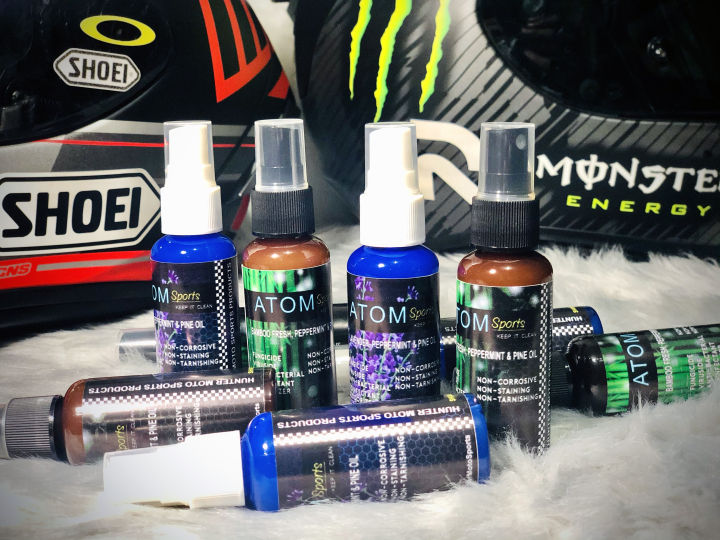 HELMET SPRAY | ATOM HELMET SPRAY | HELMET DEODORIZER AND DISINFECTANT ...