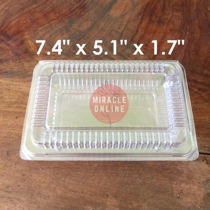 50pcs - Rectangular Clamshell Plastic Containers (7.4 x 5.1 x 1.7 ...