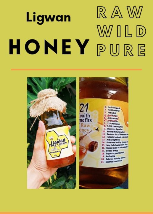 BUNDLE: 4 Ligwan Raw, Wild and Pure Honey 500g + FREE 1 Ligwan Raw ...