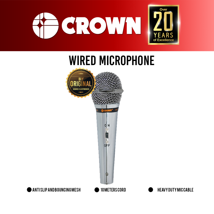Crown M-800 (2pcs) Hand Held Heavy Duty Microphone (Silver) | Lazada PH