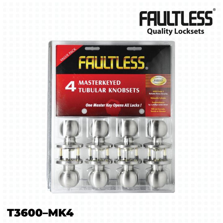 Faultless Knobset Master Key Set 4 T3600, T3800 | Lazada PH