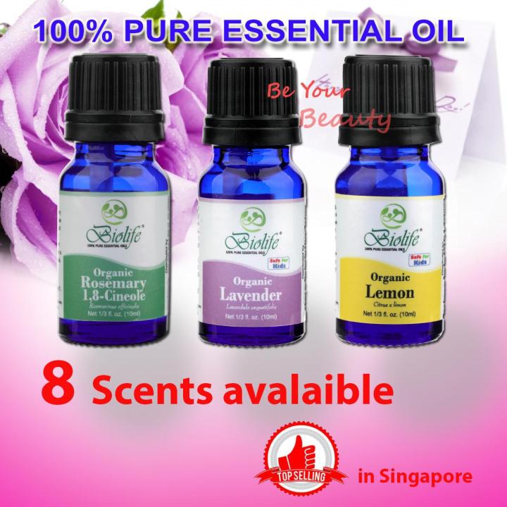 Biolife 100% Pure and Natural Organic Essential Oil with 8 Scent ...